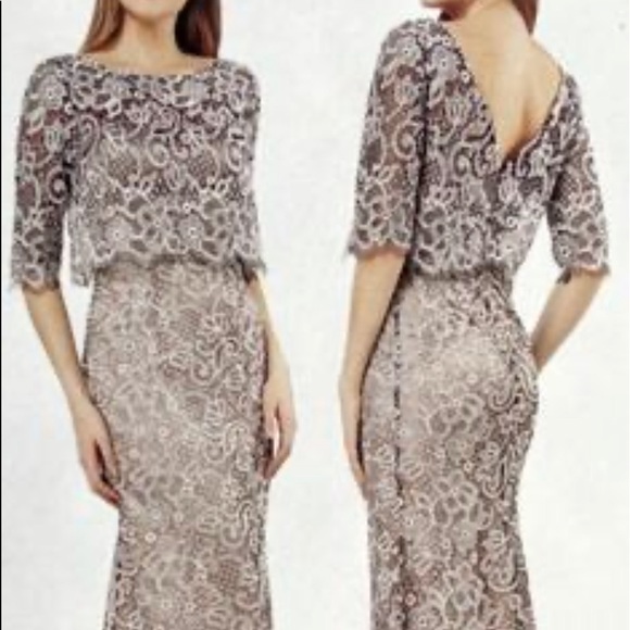 JS Collections | Dresses | Js Collection Embroidered Lace Scallop Dress ...